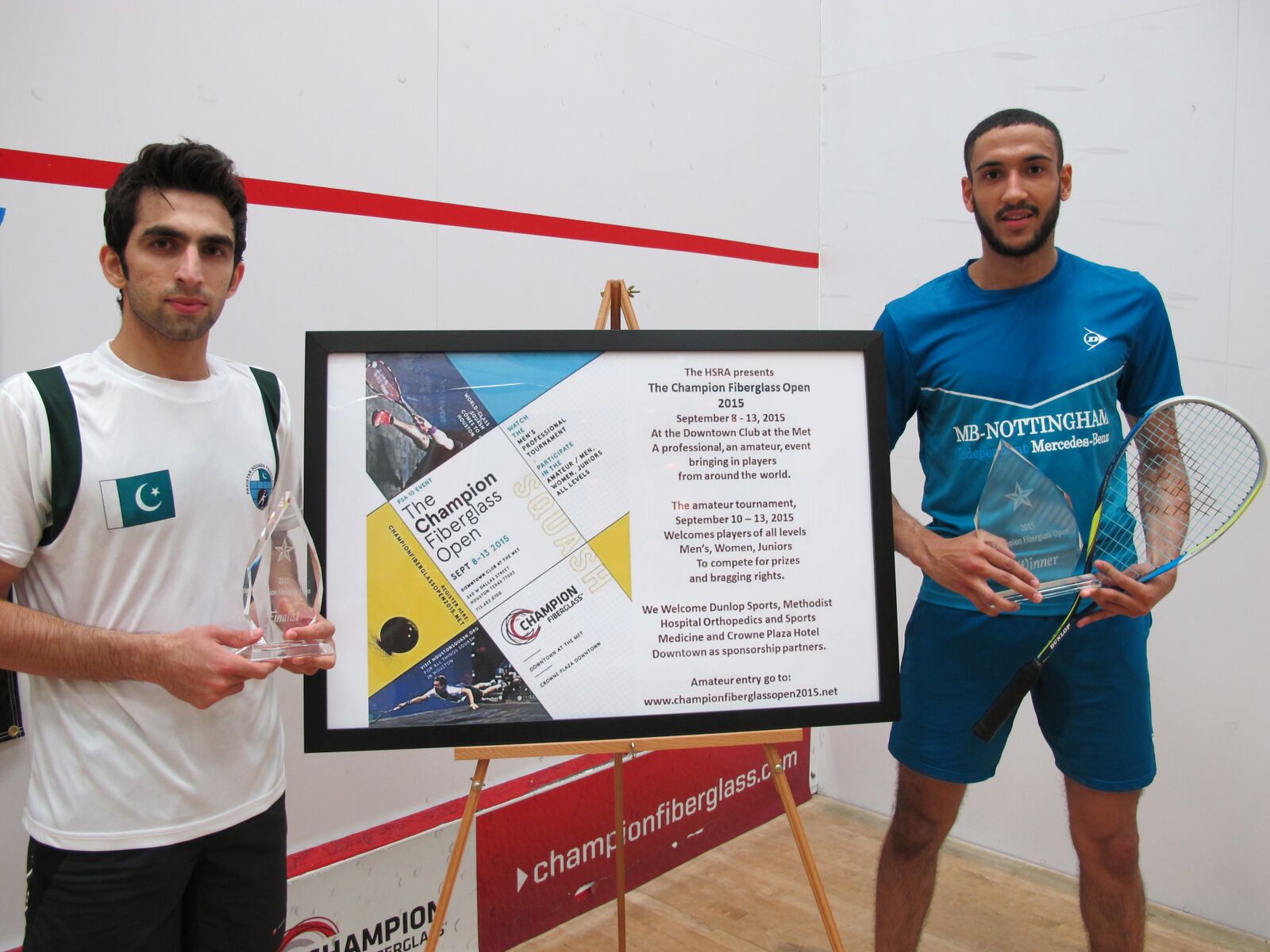 James Claims Fiberglass Open Crown - PSA Squash Tour