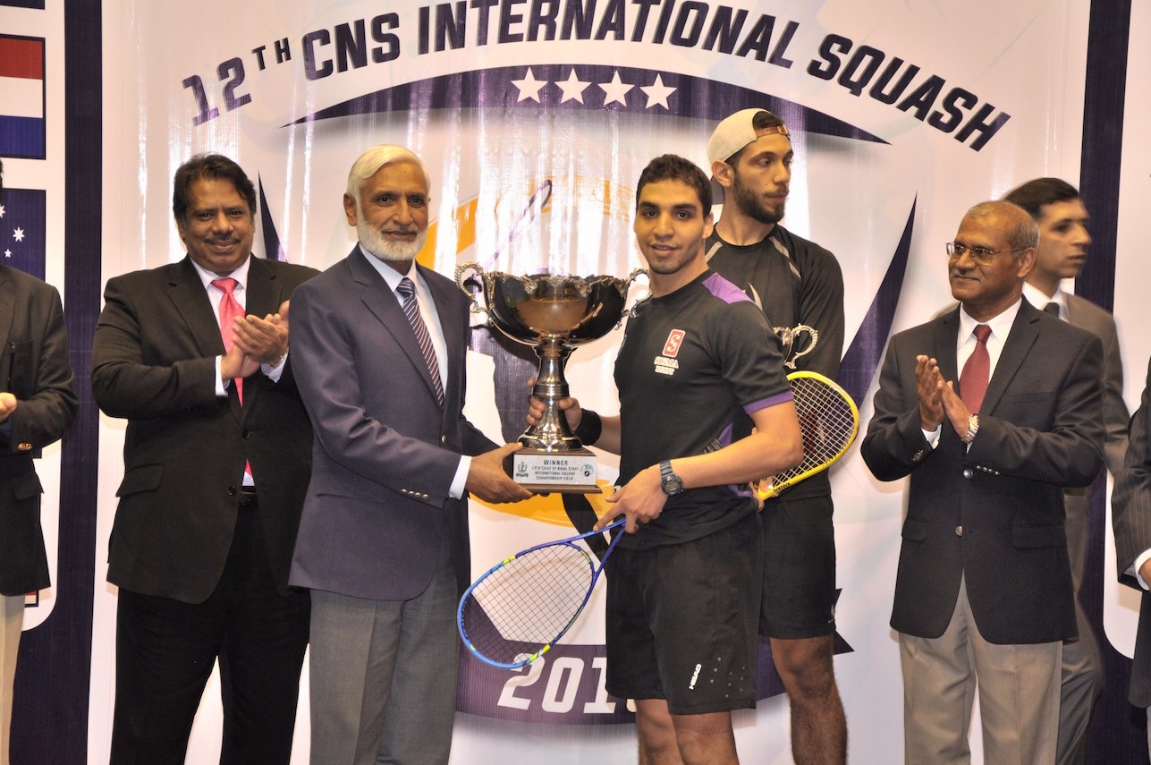 MOHAMED CAPTURES CNS International Crown AS INJURY HALTS MEGUID - PSA Squash Tour