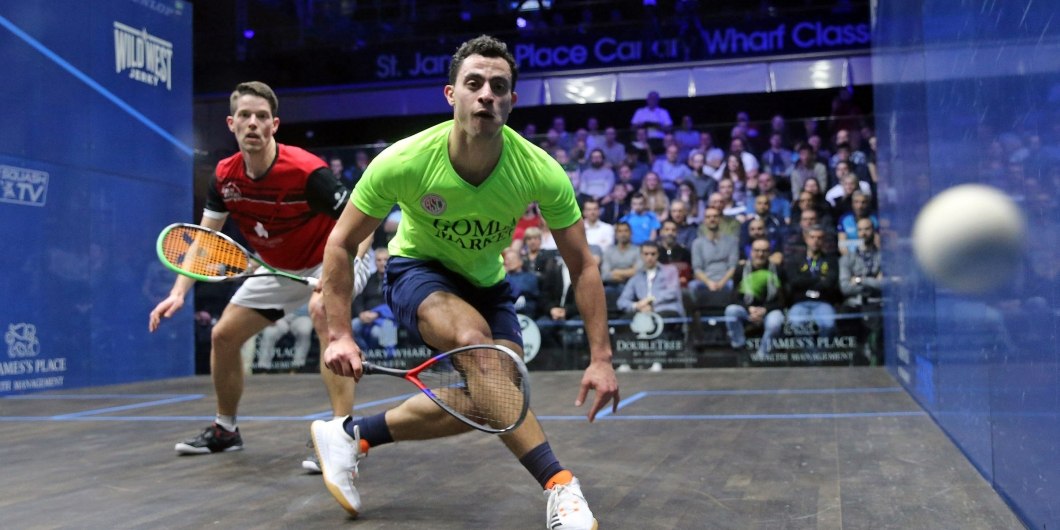 Canary Wharf RD1: Dessouky Fights Back to Defeat Kandra - PSA Squash Tour