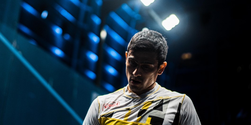 CIB Squash Open Black Ball: Men's RD1 - Glass Court Player Reaction ...