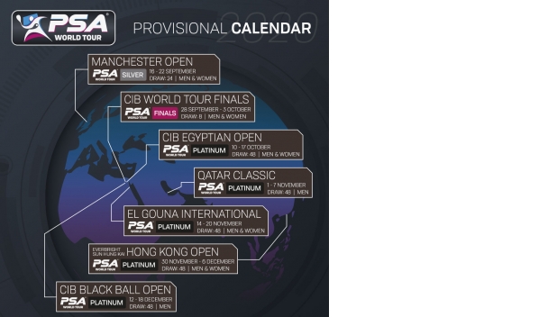 PSA Issues Provisional Calendar for Return of PSA Tour - PSA Squash Tour