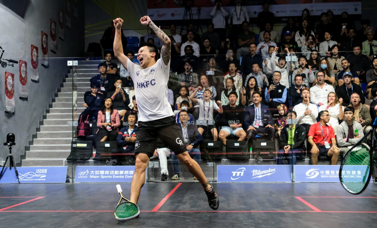 Hong Kong Squash Open RD1: Lau defeats Al Tamimi in five-game epic ...