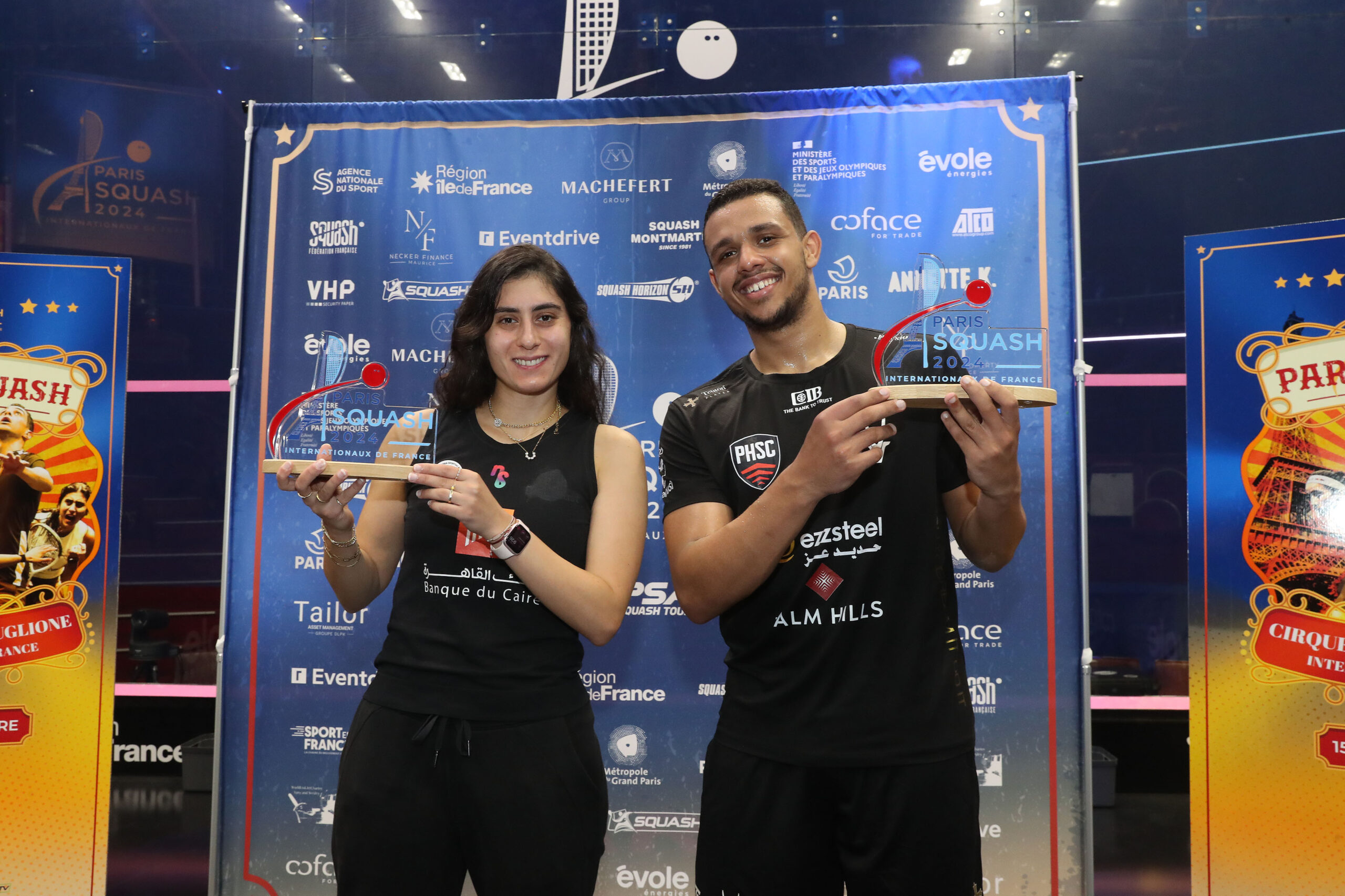El Sherbini & Asal Capture Paris Squash 2024 Titles - PSA Squash Tour