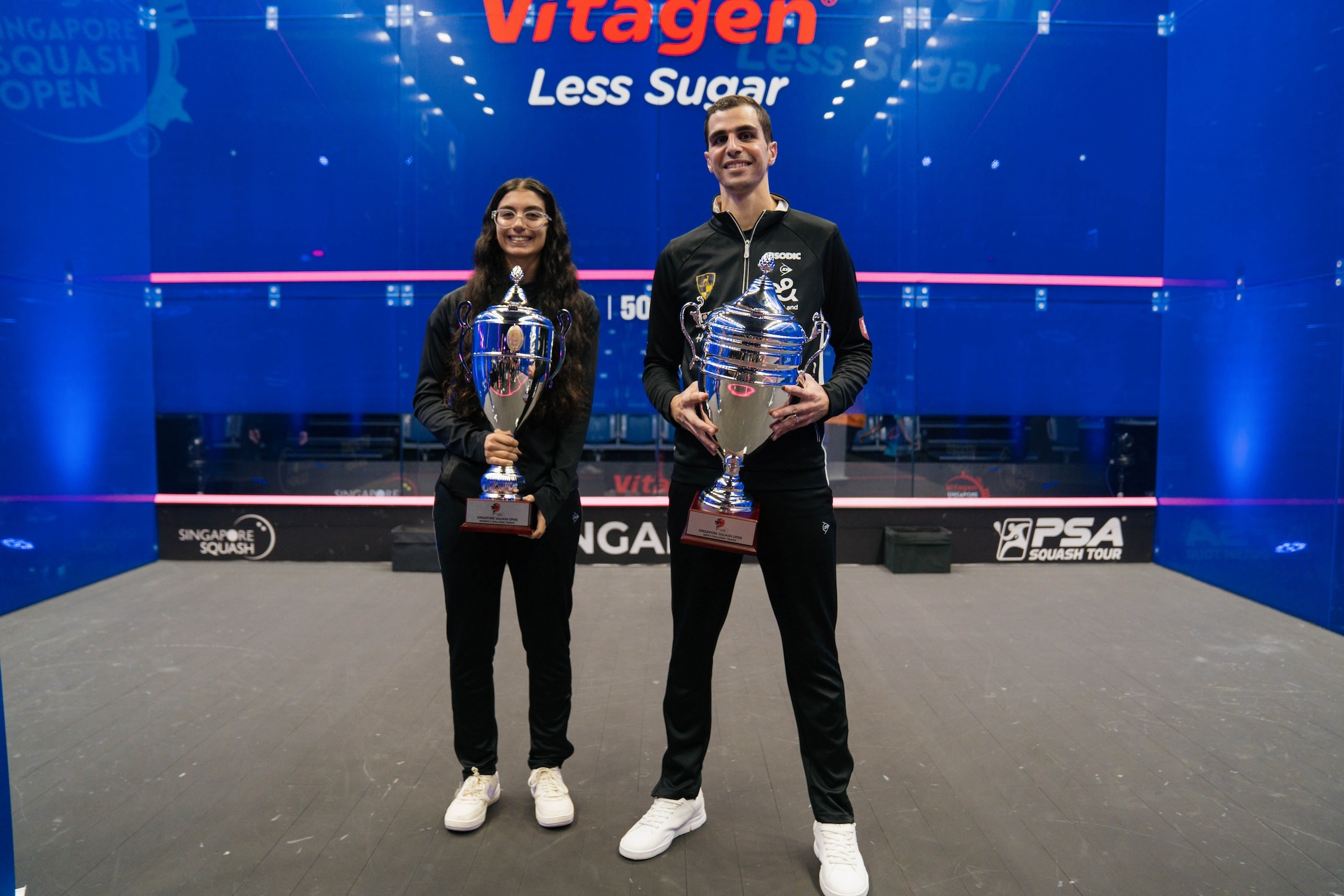 Orfi and Farag Lift VITAGEN Singapore Squash Open Titles - PSA Squash Tour